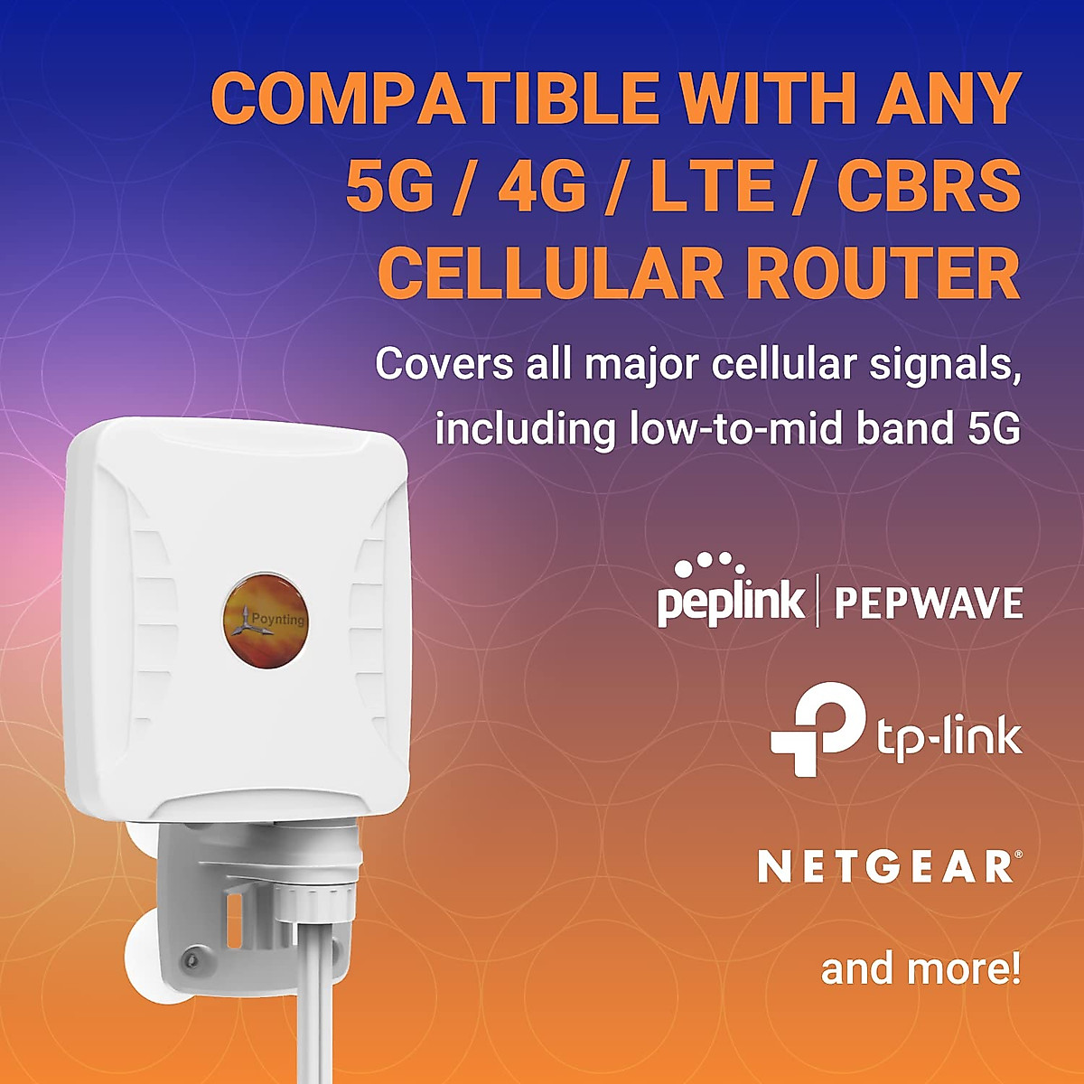 Poynting XPOL-1-5G Hotspot Omnidirectional Antenna | 2X2 MIMO | 617-3800 MHz | 4G/LTE 5G | 3.5dBi | SMA (M)