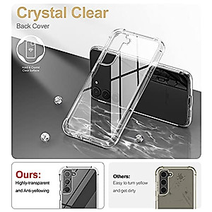 SURITCH for Samsung Galaxy S23+ Plus Clear Case 6.6" (Only), [Built-in Screen Protector] Full Body Protective Hard Shell+Soft TPU Phone Case for Samsung S23 Plus -(Full Clear)