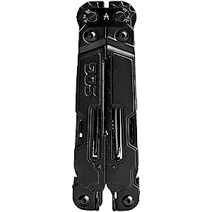 SOG PowerAccess Deluxe All-Around Heavy Duty Stainless Steel Multi-Tool w/Nylon Sheath, Two Knife Blades, Can & Bottle Opener, Black
