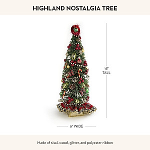 MACKENZIE-CHILDS Tabletop Christmas Tree, Highland Nostalgia