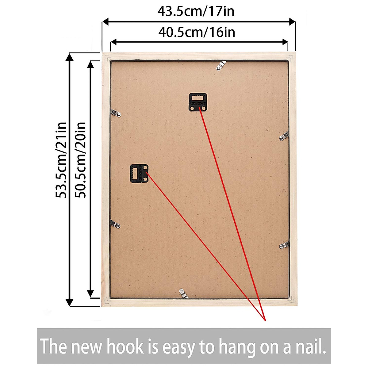 WKDP 16x20 Diamond Painting Frame 40x50cm Diamond Art frames, Display Pictures16x20inch / 40x50cm Without Mat or 14x18inch / 35x45cm With Mat, Solid Wood Frame Black (FK005)