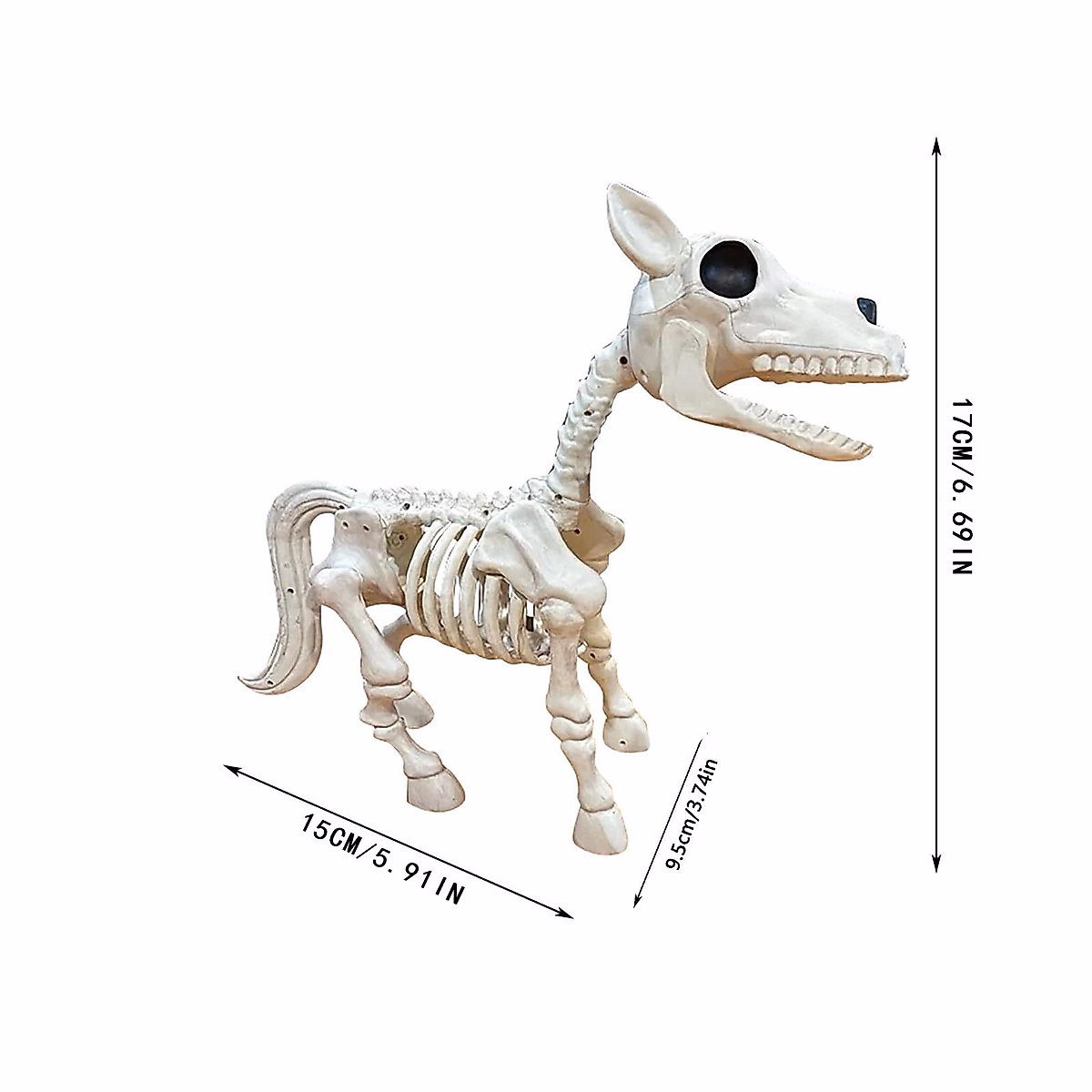 Cow Skeleton Halloween Decoration, 2024 New Cow Skull Prop Halloween Decoration, Cow Skeleton Halloween Decorative Prop, Halloween Cow Skeleton Decoration for Home Outdoor (1PC Cow Skeleton)