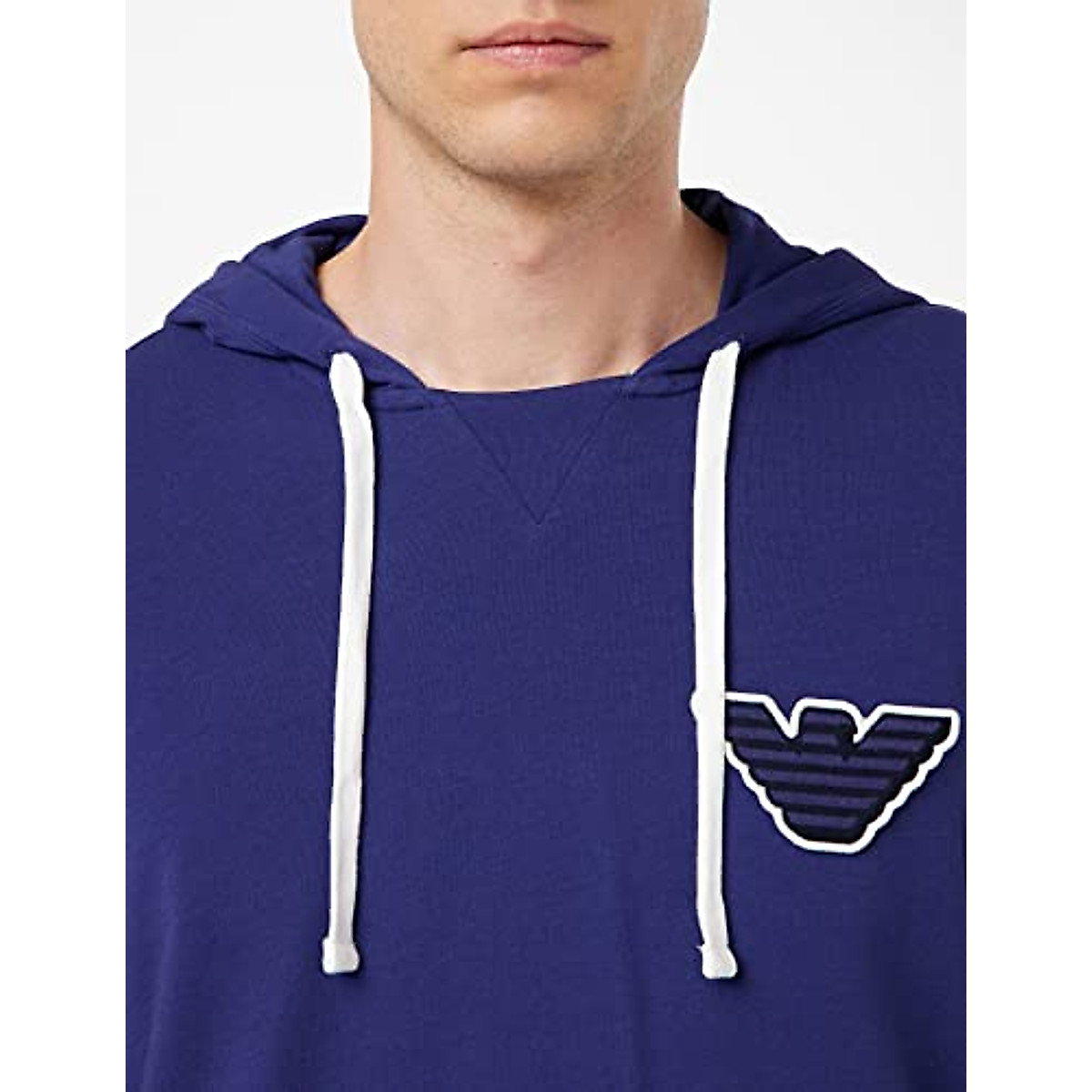 Emporio Armani Men's Stretch French Terry Zip-Up Sweater, Copy Blue, XX-Large