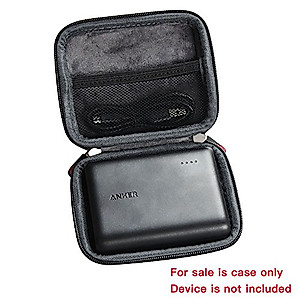 Hermitshell Hard EVA Travel Case Fits Anker PowerCore 13000 Portable Charger - Compact 13000mAh 2-Port Ultra Portable Phone Charger Power Bank (Black)