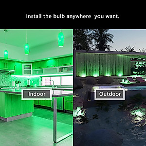 PAR38 Green Flood Light Bulbs, 15 Watt Green LED Flood Light 100W Equivalent, E26 Base Outdoor Green Light Bulbs for Halloween Light Bulbs, Party Decoration, Porch, Home/Holiday Lighting(2 Pack)