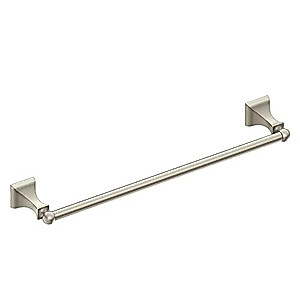Moen DN8324BN Retreat Collection 24-Inch Bathroom Single-Towel Bar, Brushed Nickel