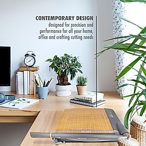 Westcott ‎15106 TrimAir 12-Inch Guillotine Paper Cutter, Heavy-Duty Multi-Paper Trimmer with 30 Sheet Capacity