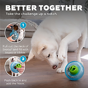 Outward Hound Nooks Peace Interactive Treat Dispensing Dog Toy, Small, Green