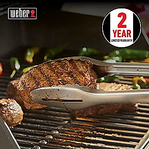 Weber Precision Grill Tongs, 18 inch, Stainless Steel