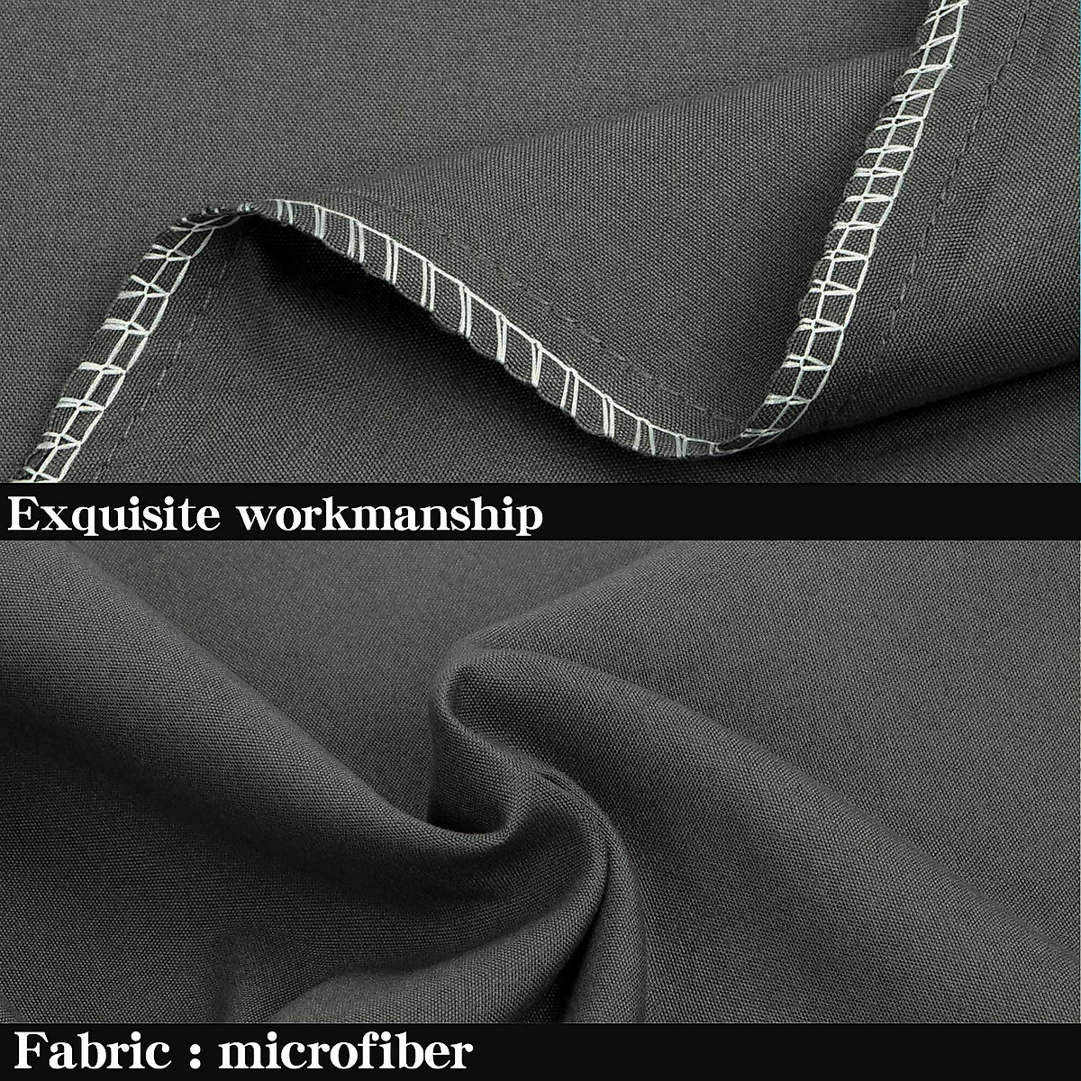 NTBAY 100% Brushed Microfiber Body Pillow Cover, Ultra Soft and Cozy Envelope Closure Full Body Pillowcase for Adults, 20x54 Inches, Dark Grey