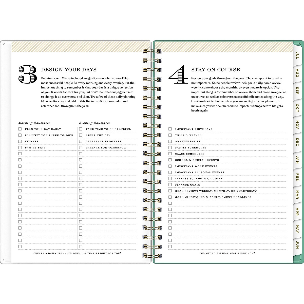 Blue Sky Day Designer for 2023-2024 Academic Year Weekly and Monthly Planner, 5' x 8', Frosted Flexible Cover, Wirebound, Palms (137892-A24)