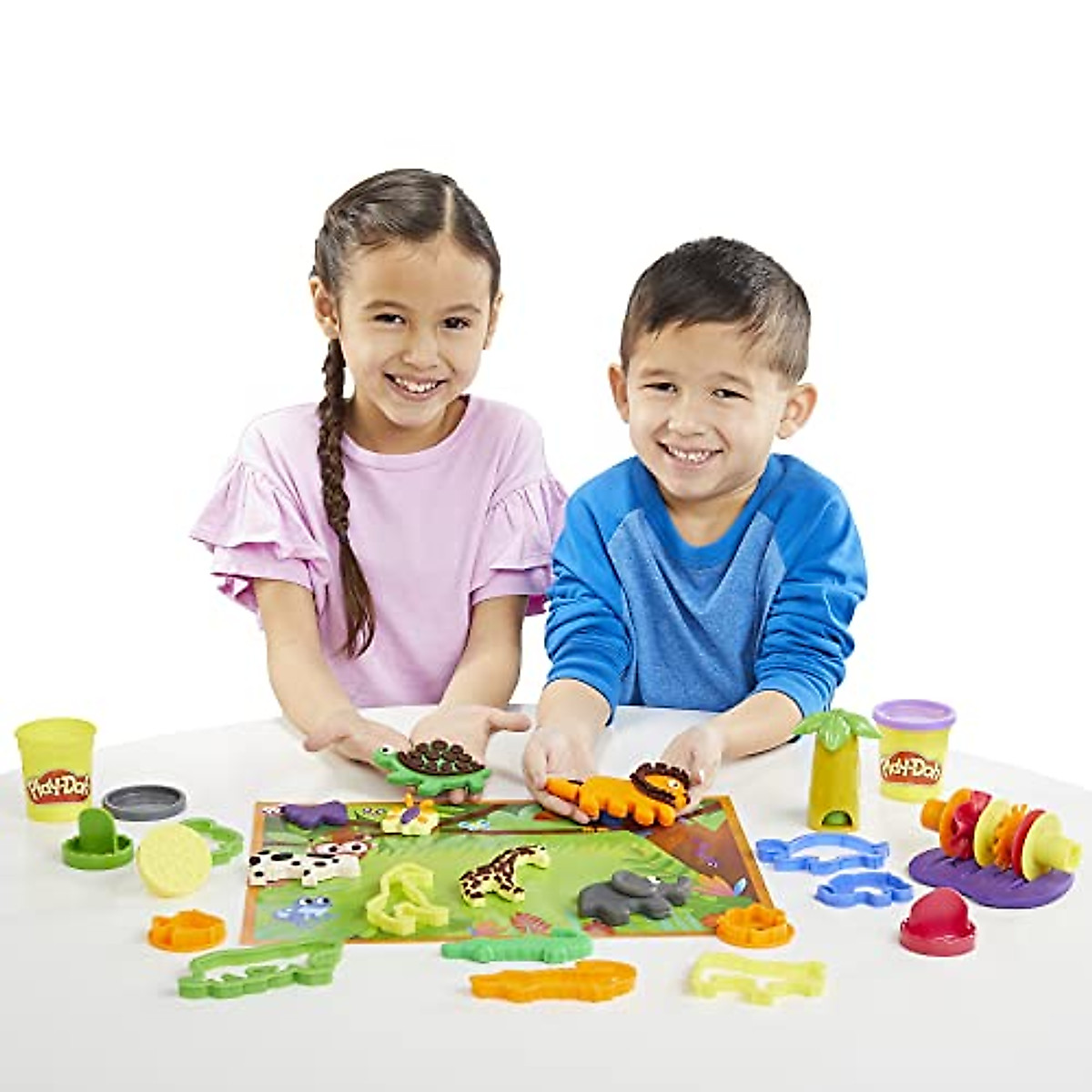 Play-Doh Animal Adventure Set, Arts and Crafts Toys for 3 Year Old Girls & Boys, 45 Tools, 10 Cans (Amazon Exclusive)