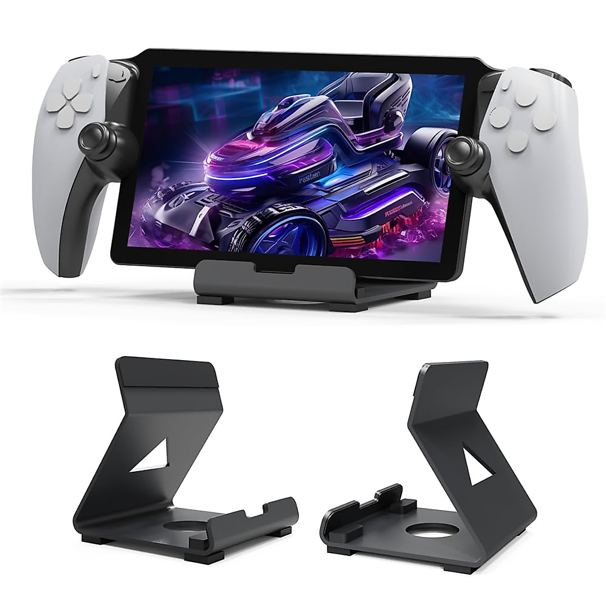 Handheld Game Console Holder Tablets Stand,Tablet Stand for Playstation Portal/for Rog Ally/for Legion Go Game Machine Tablet Stand Holder Accessories (Black)