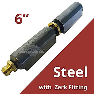 ONE 6" Bullet Hinge Steel Body & Pin, Brass Bushing & Grease Zerk 49753