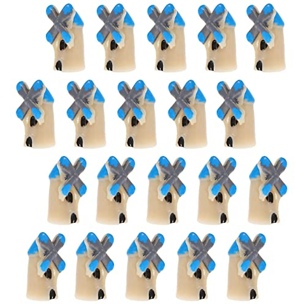 ARTIBETTER 20Pcs Miniature Windmill Figurines Fairy Garden House Mini Resin House Flower Pot Plant Home Decor Bonsai Micro Landscape Figurines Ornament