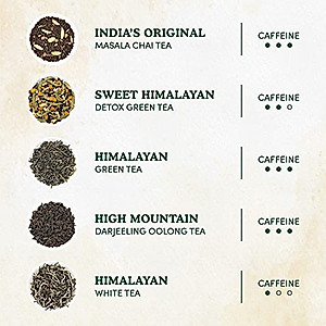 VAHDAM, Assorted Loose Leaf Tea Sampler - 10 Teas, 50 Servings | Tea Variety Pack - Black Tea, Green Tea, Oolong Tea, Chai Tea, White Tea | Brew as Hot/Iced Tea, Kombucha Tea