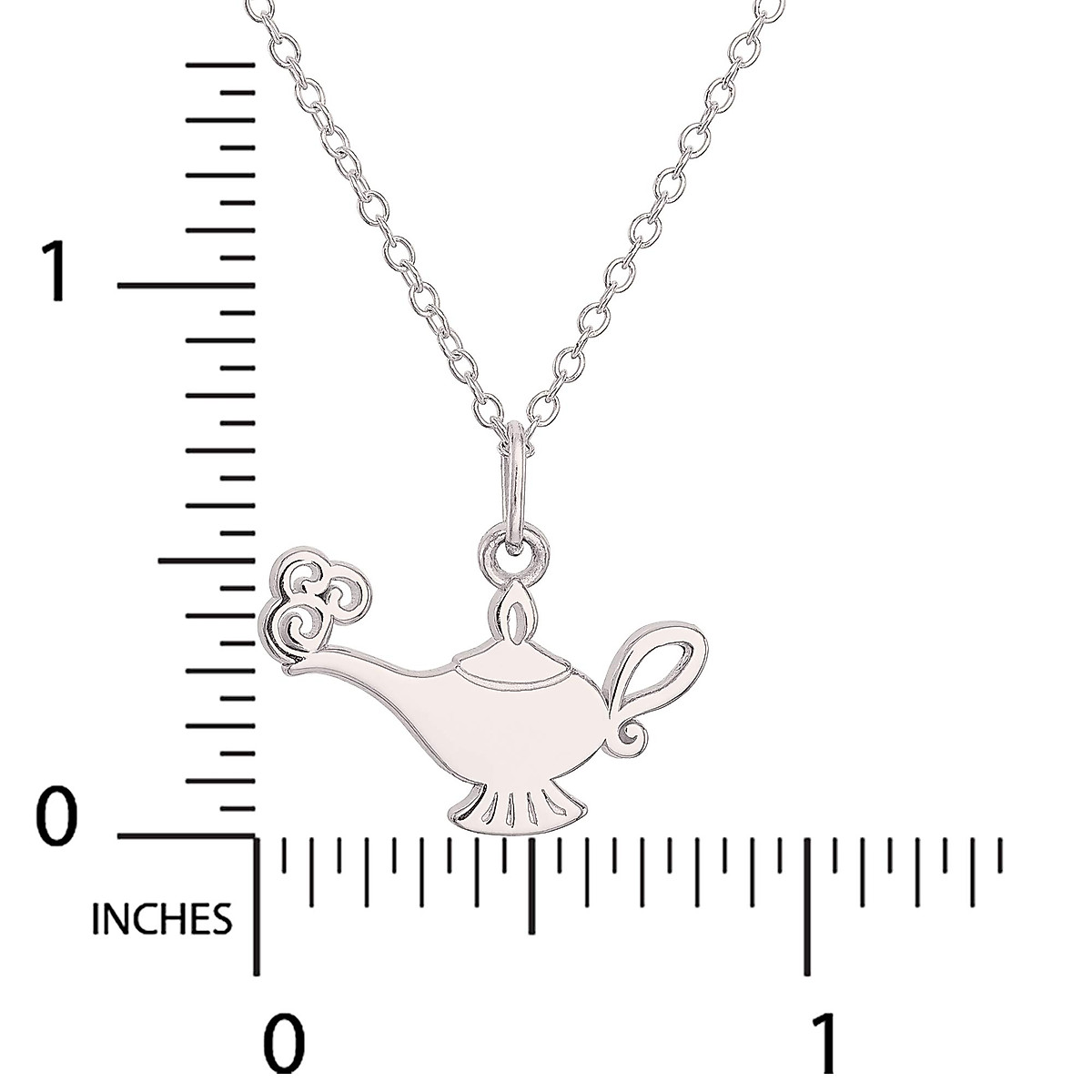 Disney Aladdin Magic Genie Lamp Sterling Silver Pendant Necklace, 18"