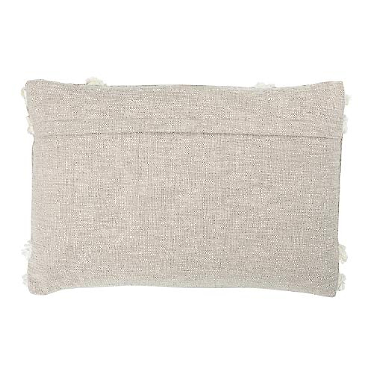 Creative Co-Op Lumbar Tan & Cream Tufted Woven Cotton Pillow, Tan