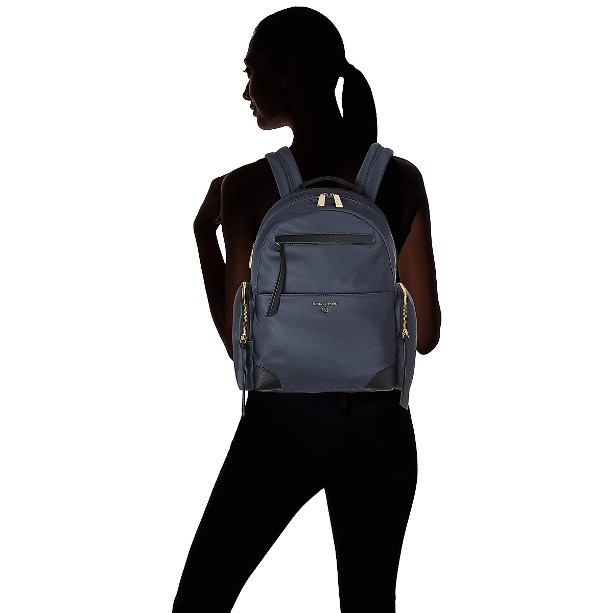 Michael Kors Women's LG Backpack, Navy Multi, Medium