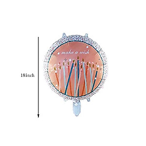 6PCS Big Happy Birthday Balloon Foil Inflated Mylar Balloons Rose Gold Birthday Party Decoration Kit for Party Decoration Supplies