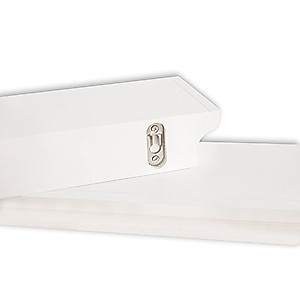 AHDECOR White Floating Shelves Wall Mounted Display Storage Shelves, Wall Shelf for Home and Office Decor, 4" Deep, Set of 3