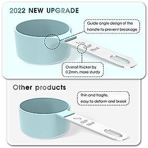 TILUCK Measuring Cups & Spoons Set, Stackable Cups and Spoons, Nesting Measure Cups with Stainless Steel Handle, Kitchen Gadgets for Cooking & Baking (5+5, black)