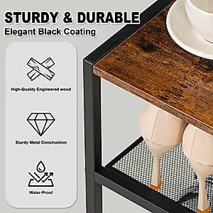 RUNJIMY Metal 5 Tier Shoe Rack for Front Door Entrance, Entryway, and Closet Shoe Organizer with 4 Sturdy Metal Mesh Shelves and Wooden Top, Holds 10 Pairs, Ideal for Storage or Display