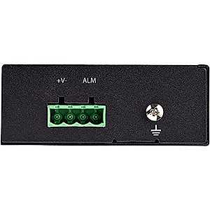 StarTech.com PoE+ Industrial Fiber to Ethernet Media Converter 60W - SFP to RJ45 - Singlemode/Multimode Fiber to Copper Gigabit Ethernet - Compact Size - IP-30/ -40 to +75C, TAA (IMC1GSFP60W)