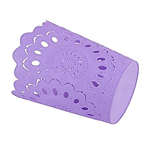 Wastebasket, PP Hollow Pattern Solid Color Paper Basket Trash Can Dustbin Without Lid