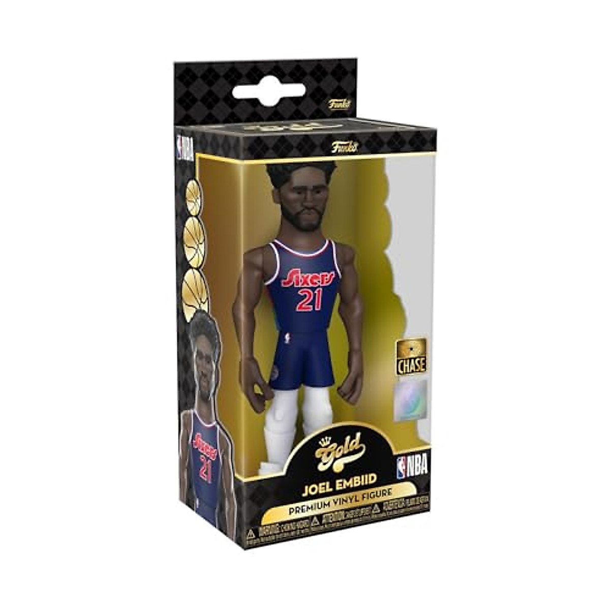Funko Pop! Gold NBA: Sixers - Joel Embiid 5" with Chase (Styles May Vary)