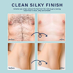 IKIMI Wax Strips Hair Removal: 36 Strips Body Waxing Kit for Face Legs Arms Armpits - Brazilian Bikini Waxing Strips for Hair Removal Women