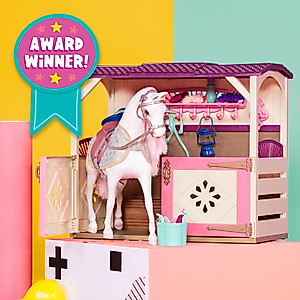 Glitter Girls – All Asparkle Acres Riding Stable Set – Accessory for 14-inch horses - 14-inch Doll Accessories and Clothes for Girls Age 3 and Up – Children’s Toys (GG57000Z)