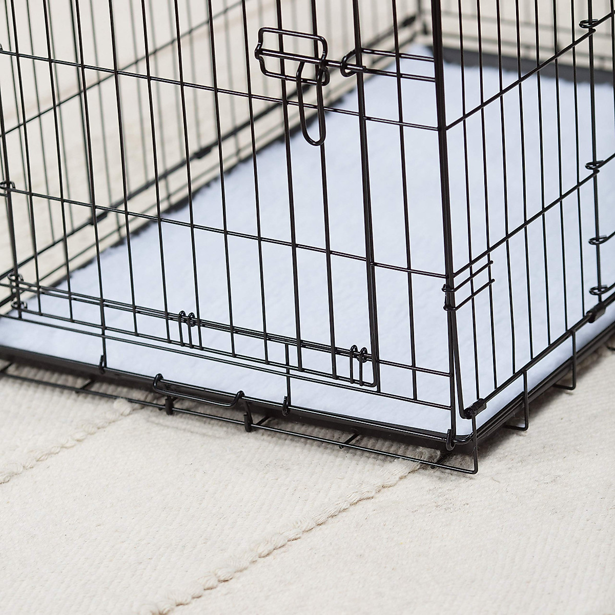 Precision Pet Products Two Door Provalue Wire Dog Crate, 42 Inch, For Pets 70-90 lbs, With 5-Point Locking System