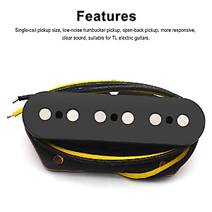 SAPHUE Alnico 5 TL Bridge Pickup Fiber Bobbin TL Bridge Pickup Black Guitar Parts