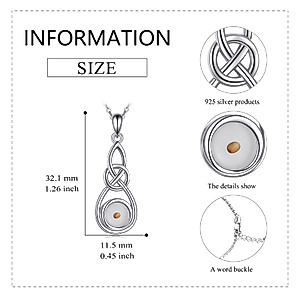 Vadmans Mustard Seed Necklace Sterling Silver Celtic Seed Pendant Chrisitan Jewelry Gifts for Women Lady