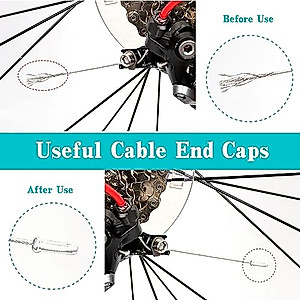 Bike Cable End Caps, Alloy Crimps, Brake Cable End Tips for Road Mountain Bicycle, Silver, Pack of 100