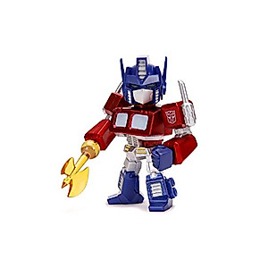 Jada Toys "Transformers G1 Optimus Prime Light-Up 4"" Die-cast Metal Collectible Figure, Toys for Kids and Adults