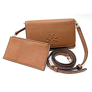Tory Burch Women's Thea Flat Wallet Crossbody (Moose)