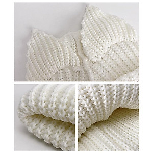 Cat Ear Hat Cute Beanie Hat Knit Wool Cap Warm Slouchy Crochet Hat (Pink)