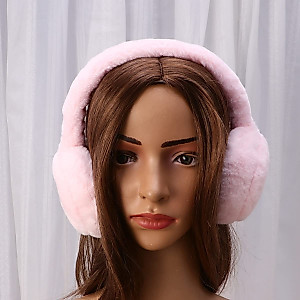 Ciieeo Ear Muffs Womens Winter Earmuffs Ear Warmers for Women Girls Outdoor Ear Covers Headband(Pink)
