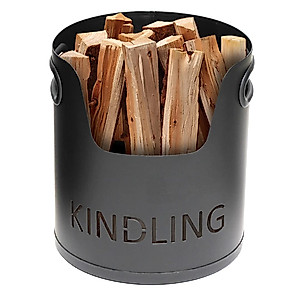 Valiant 3-Piece Fireside Metal Storage Set Black