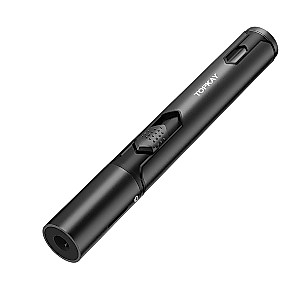 Torch Lighters, 2 Pack, Butane Lighters, Adjustable Jet Flame Torch Lighters, Windproof Butane Refillable Gas Torch Lighter Long Lighter for Candle, Grill, BBQ, Fireworks(Butane Not Included) Black