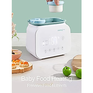 MOMYEASY Baby Bottle Warmer, Fast Bottle Warmer 7-in-1 Food Heater&Defrost with LCD Display, Baby Breast Milk Formula Warmer with 24H Temperature Control (White)