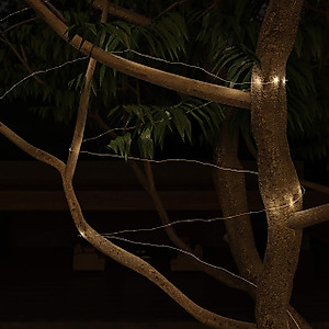 Pure Garden Solar-Powered 100 Fairy Lights, Warm White