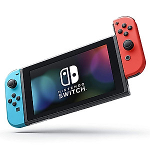 Nintendo Newest Switch with Neon Blue and Neon Red Joy-Con Family Christmas Holiday Bundle - 6.2" Touchscreen LCD Display, Bluetooth- Blue and Red + NexiGo_128GB MicroSD Card Bundle
