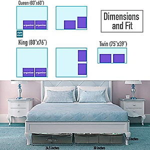 JZLULU Under Bed Shoe Storage Organizer (2-pack)