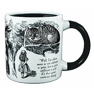 The Unemployed Philosophers Guild Disappearing Cheshire Cat Heat Transforming Color Changing Reveal Mug - Add Coffee and The Cheshire Cat Disappears Except for its Grin, Comes in a Fun Box