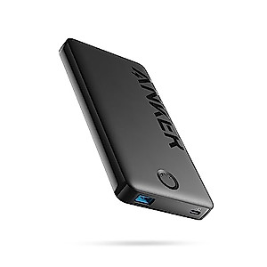 Anker Power Bank, 10,000mAh Portable Charger (PowerCore PIQ), High-Capacity Battery Pack for iPhone 15/15 Plus/15 Pro/15 Pro Max/14/14 Pro/Samsung/Pixel/LG (Cable and Charger Not Included)(Black)