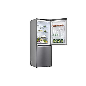 LG LRBNC1104S 24" Bottom Freezer Refrigerator with 10.8 Cu. Ft. Capacity, Door Cooling+, Smart Inverter Compressor, Tempered Glass Shelves, Digital Controls, PrintProof™ Finish, ENERGY STAR® Qualified