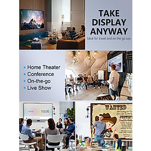 TIMBOOTECH Wireless HDMI Display Adapter 4K - Wireless HDMI Receiver Dongle Adapter Streaming Video & Audio for Meetings, Education, PPT, Home Theater, Parties, Plug and Play, Mirror & Extend Mode